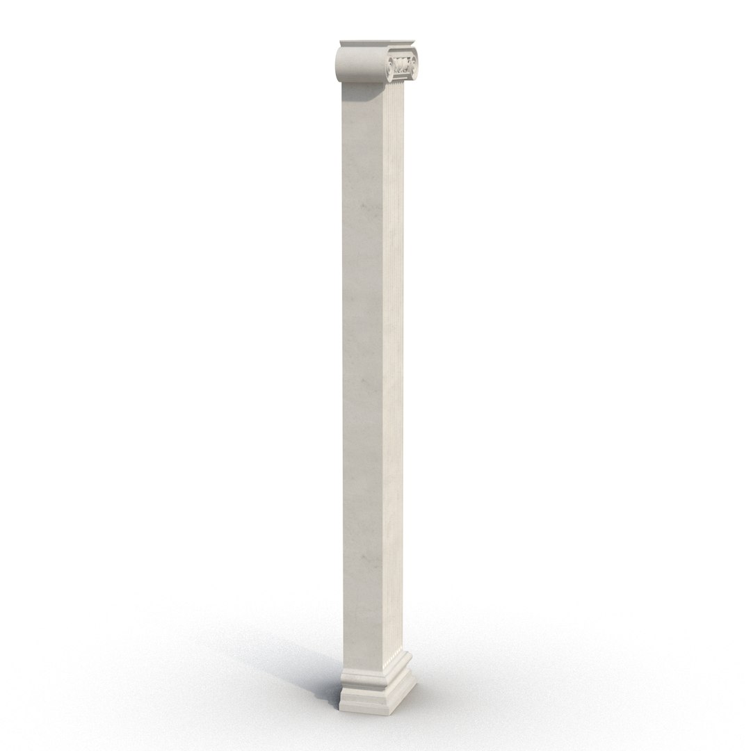 Pilaster Ionic Greco Roman 3d 3ds