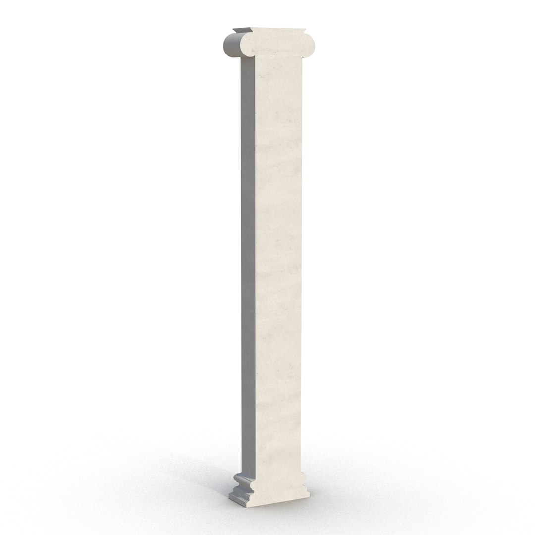 Pilaster Ionic Greco Roman 3d 3ds