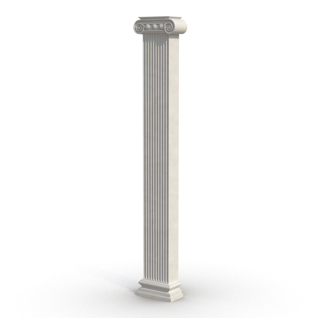 Pilaster Ionic Greco Roman 3d 3ds