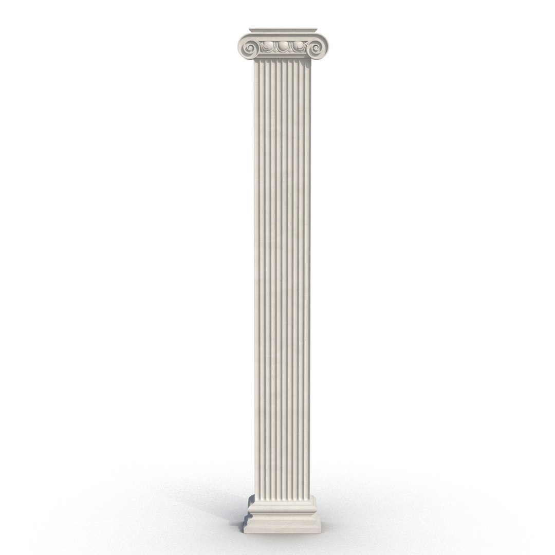 Pilaster Ionic Greco Roman 3d 3ds