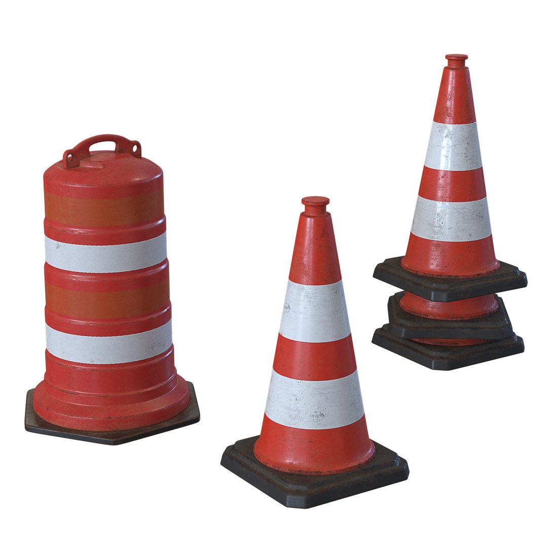 Realistic Repair Cone 3D Model - TurboSquid 1377889