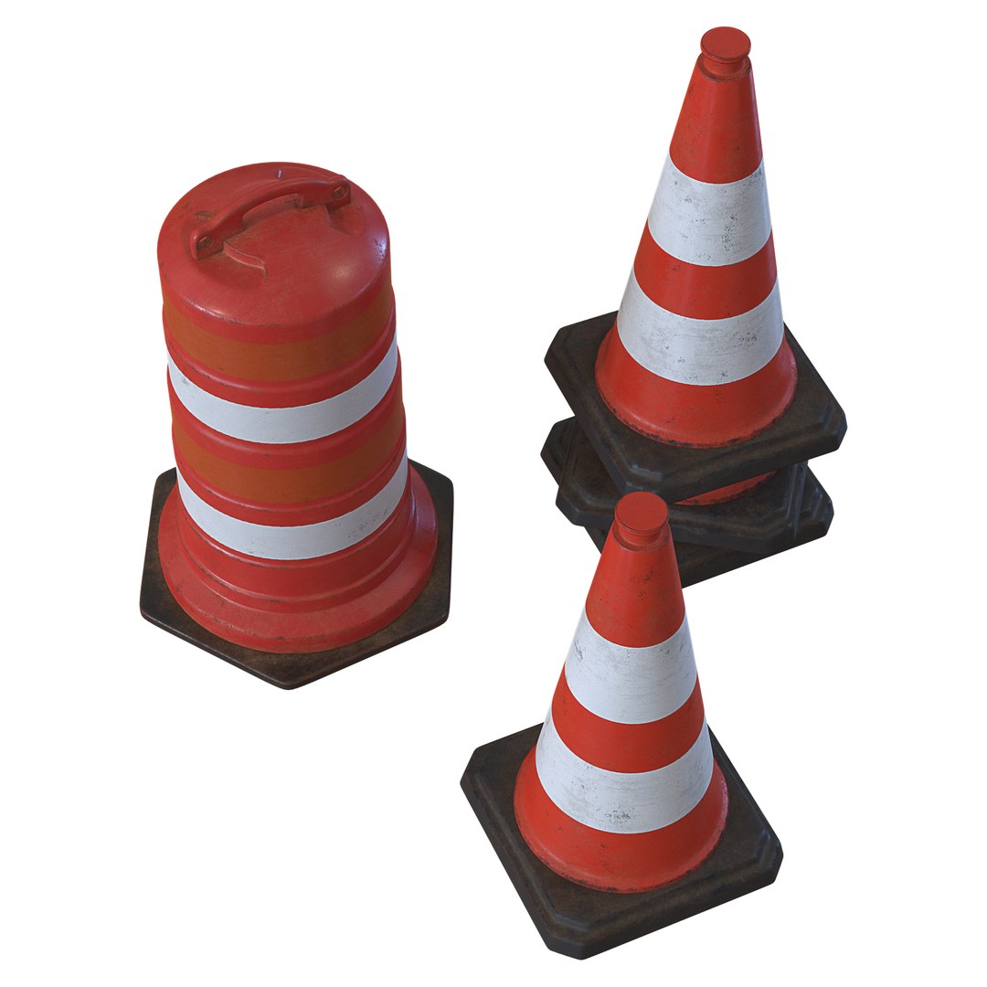 Realistic Repair Cone 3D Model - TurboSquid 1377889