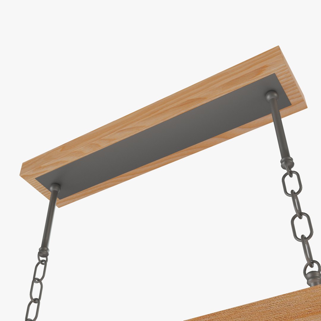 Loft Wooden Box Chandelier 3d Max