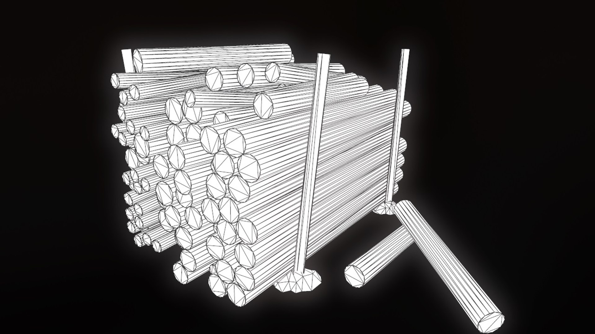 3D Model Wood Logs Pile Pbr - TurboSquid 1283410