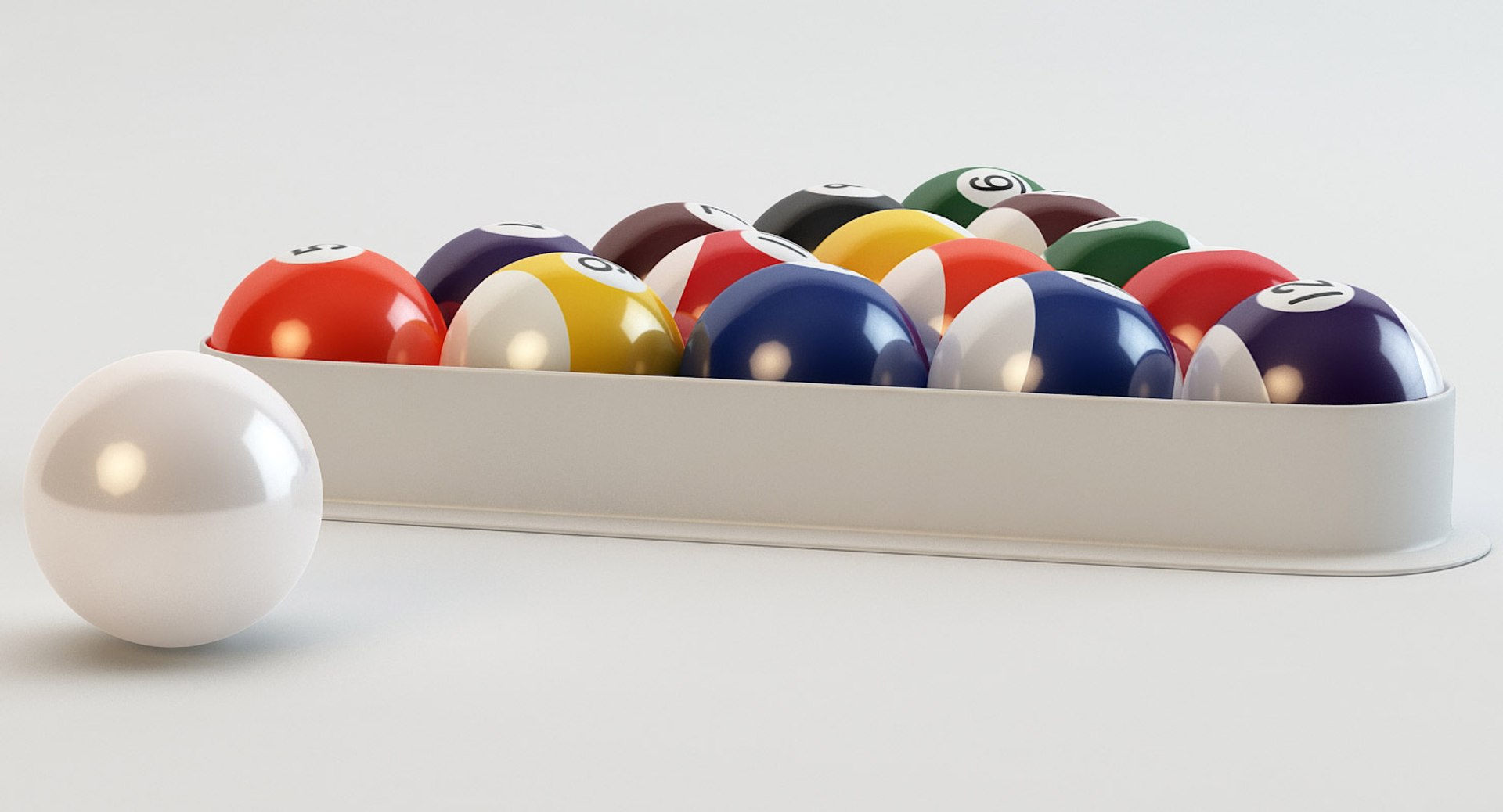 3d Pool Balls Model
