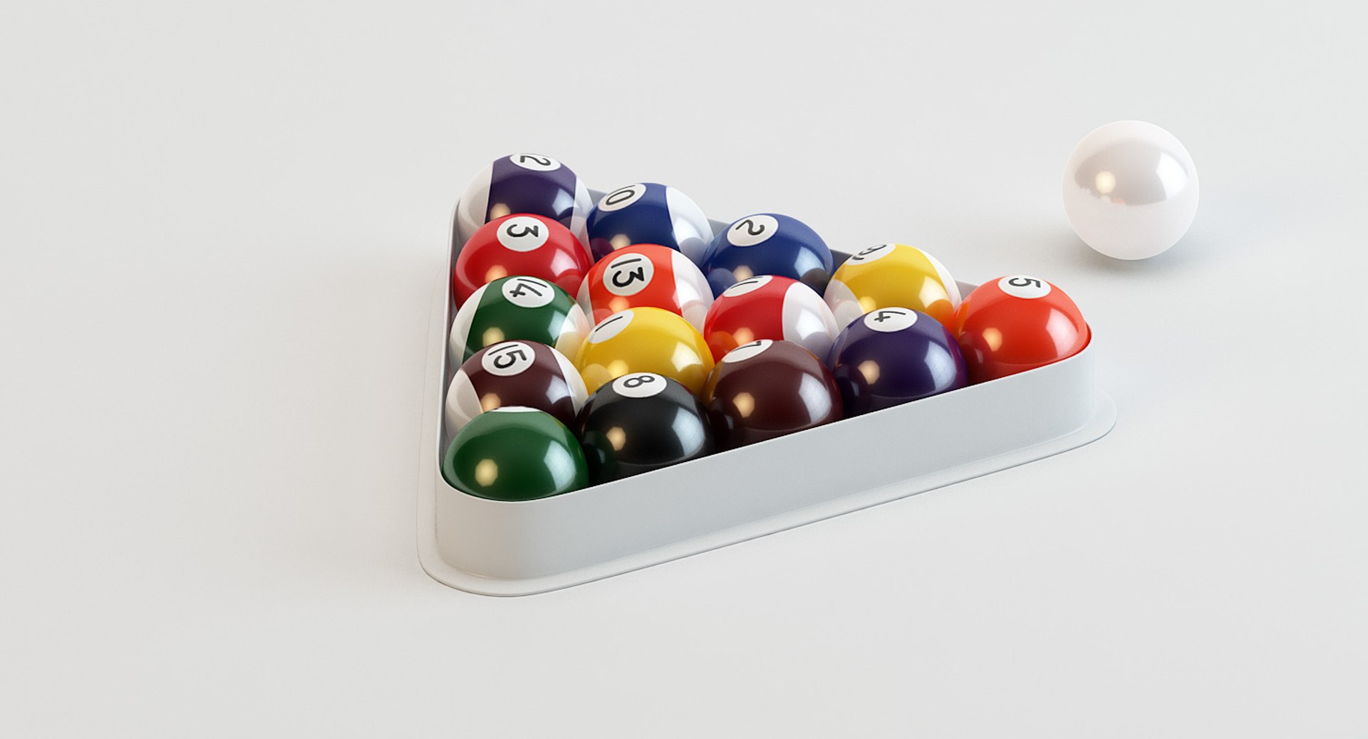 3d Pool Balls Model