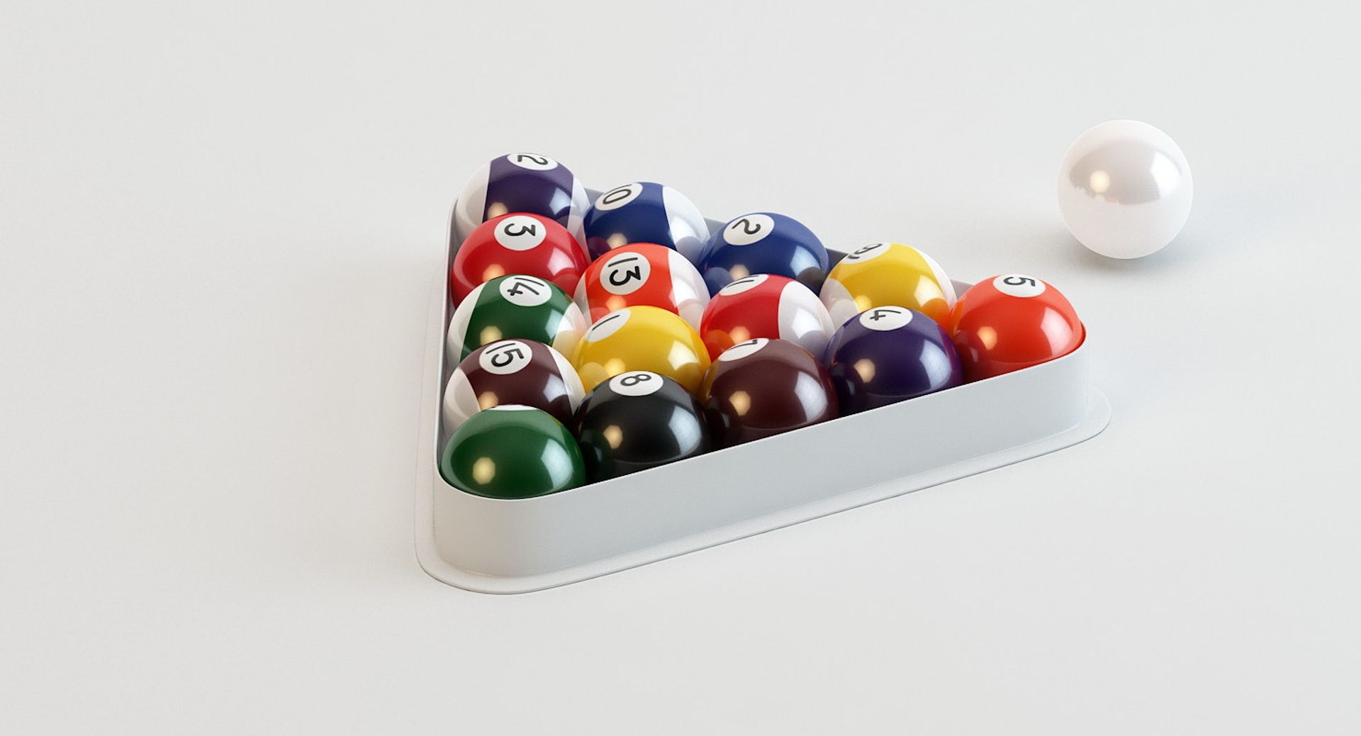 3d Pool Balls Model
