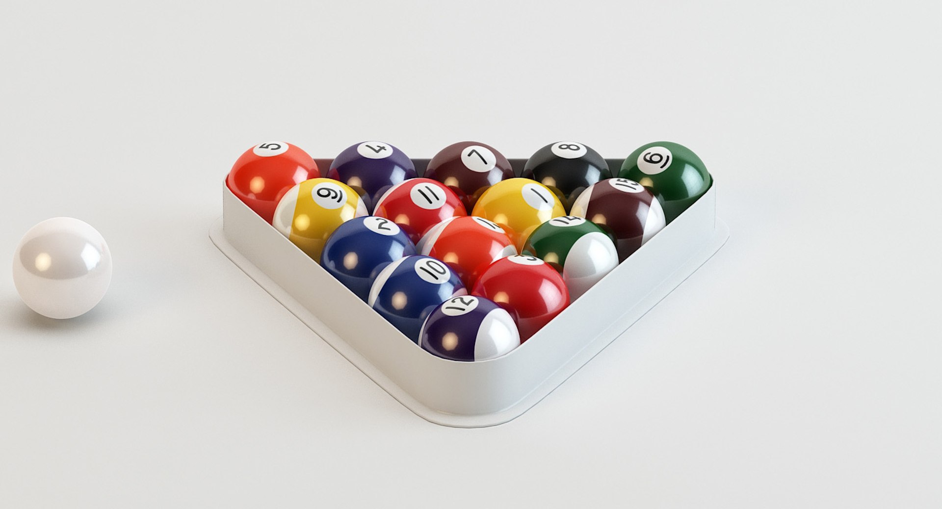 3d Pool Balls Model