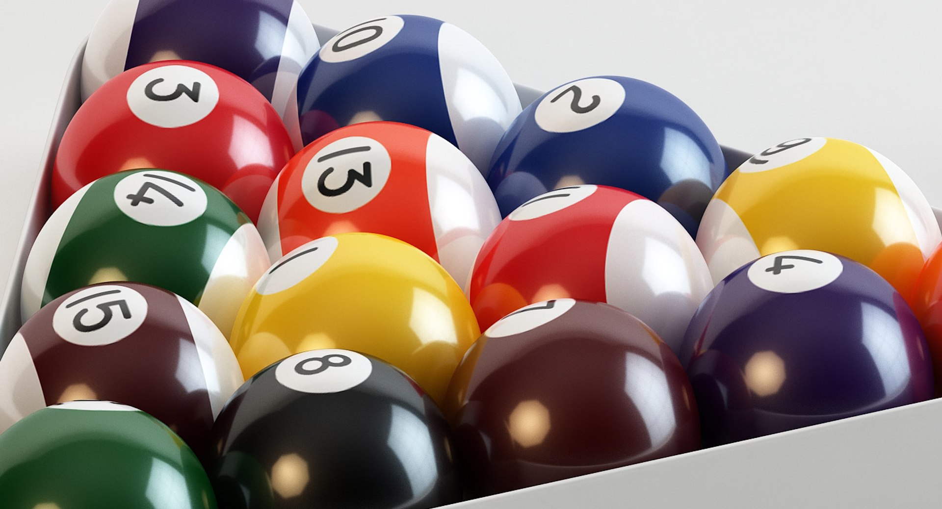 3d Pool Balls Model