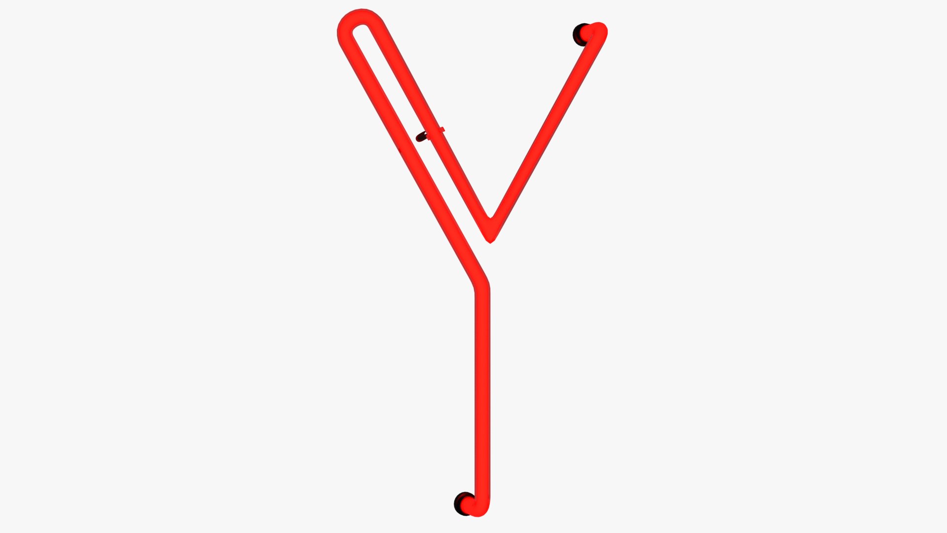 3D Model Neon Red Alphabet Y - TurboSquid 2162725