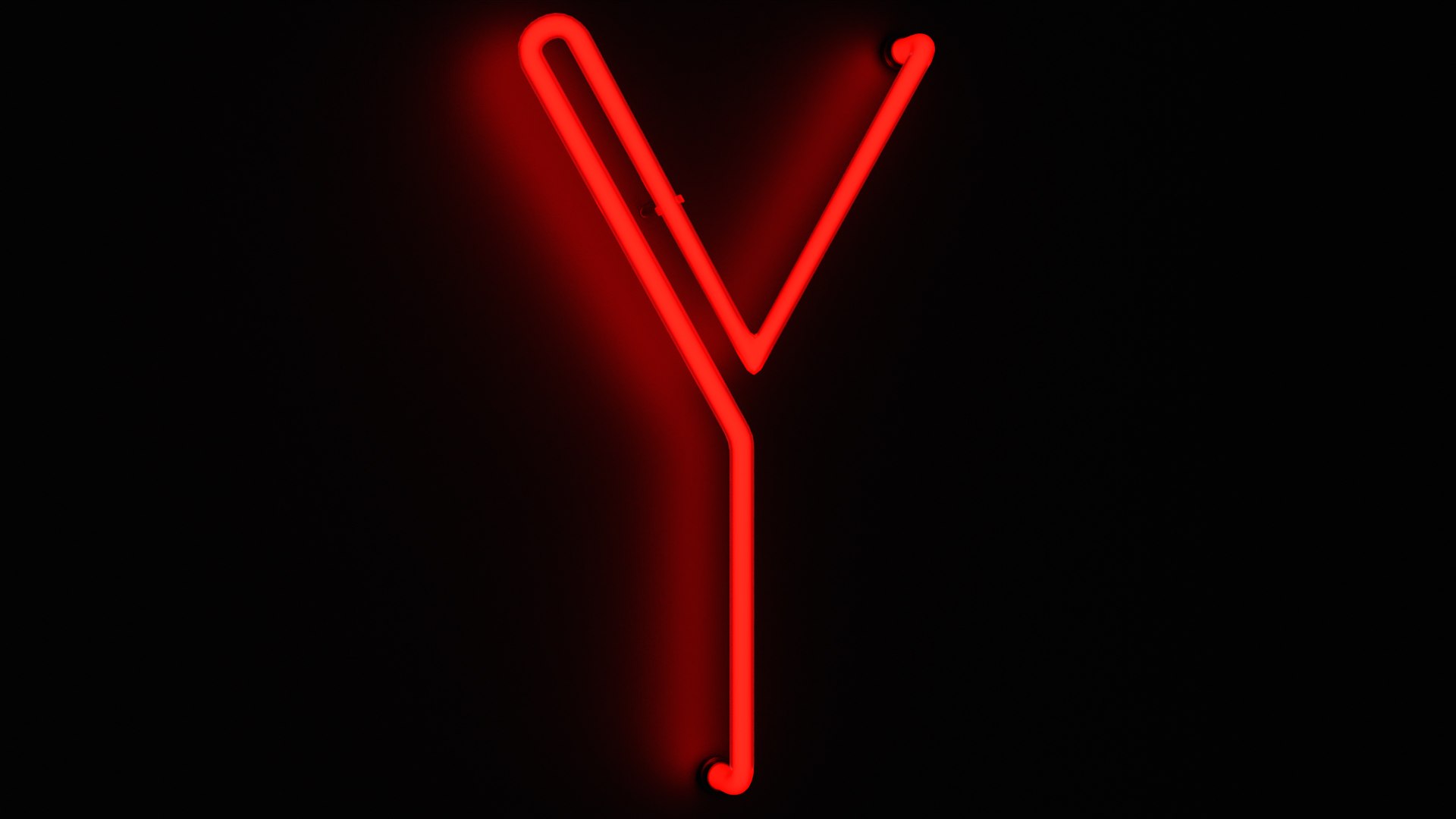 3D Model Neon Red Alphabet Y - TurboSquid 2162725