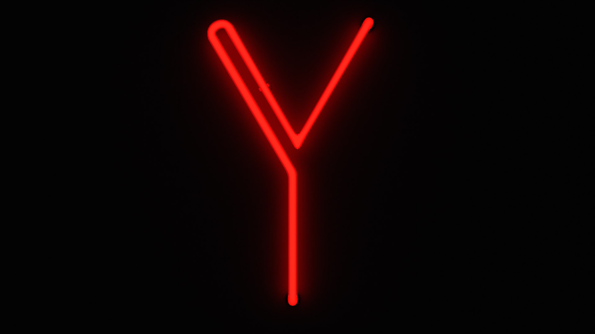 3D Model Neon Red Alphabet Y - TurboSquid 2162725