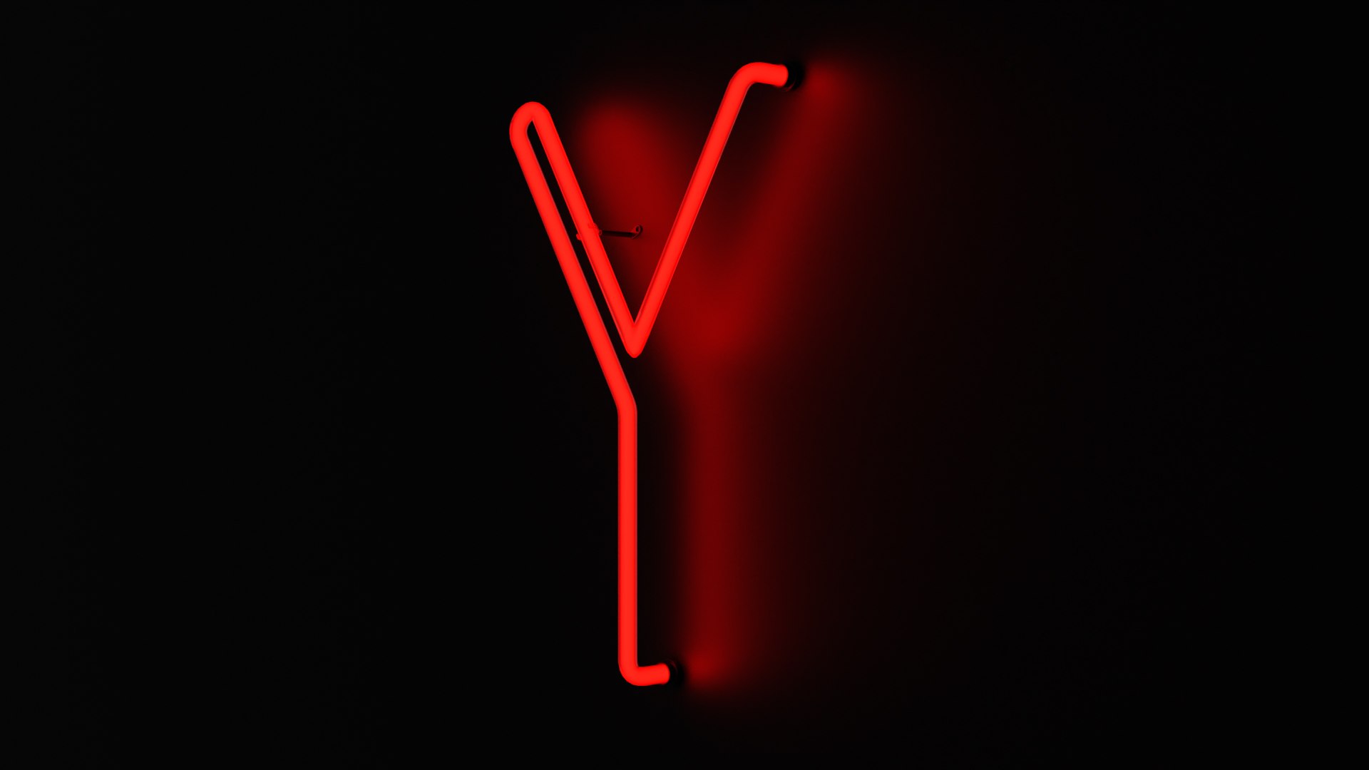3D Model Neon Red Alphabet Y - TurboSquid 2162725