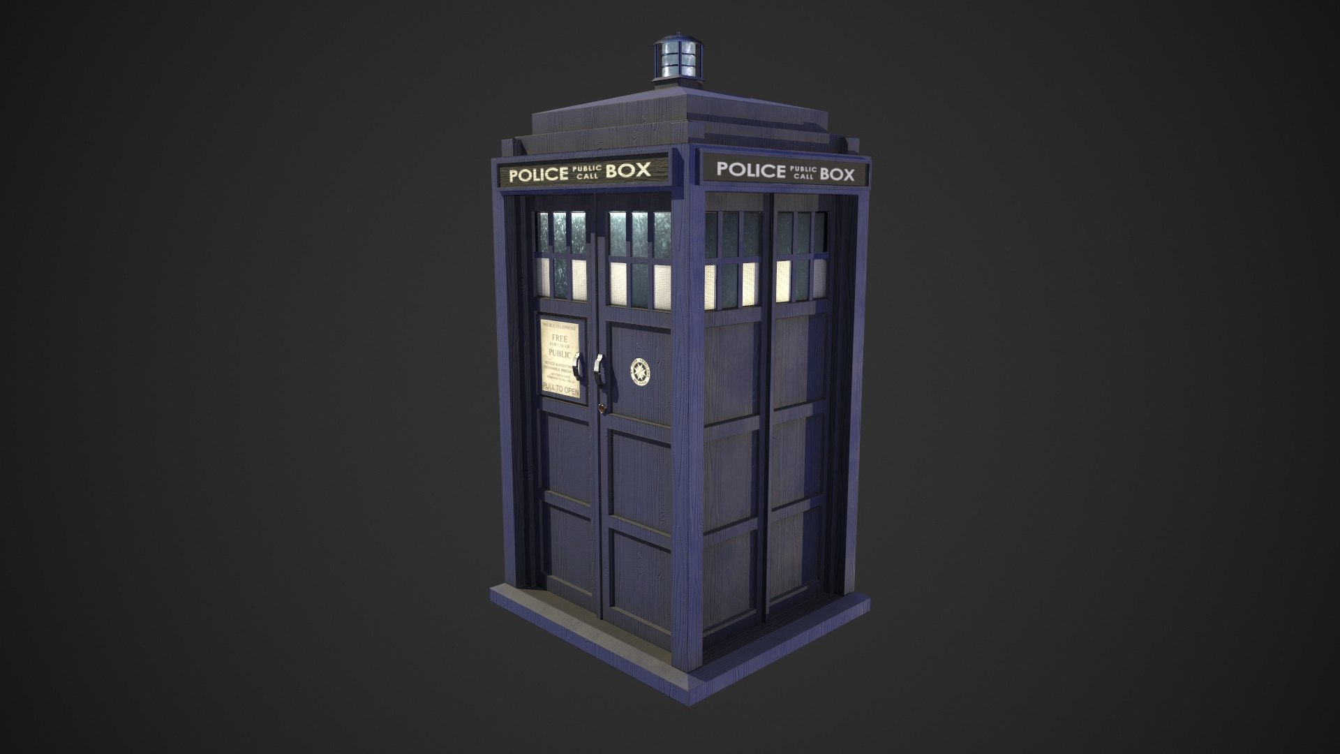 Time Machine Tardis 3D Model - TurboSquid 1886116