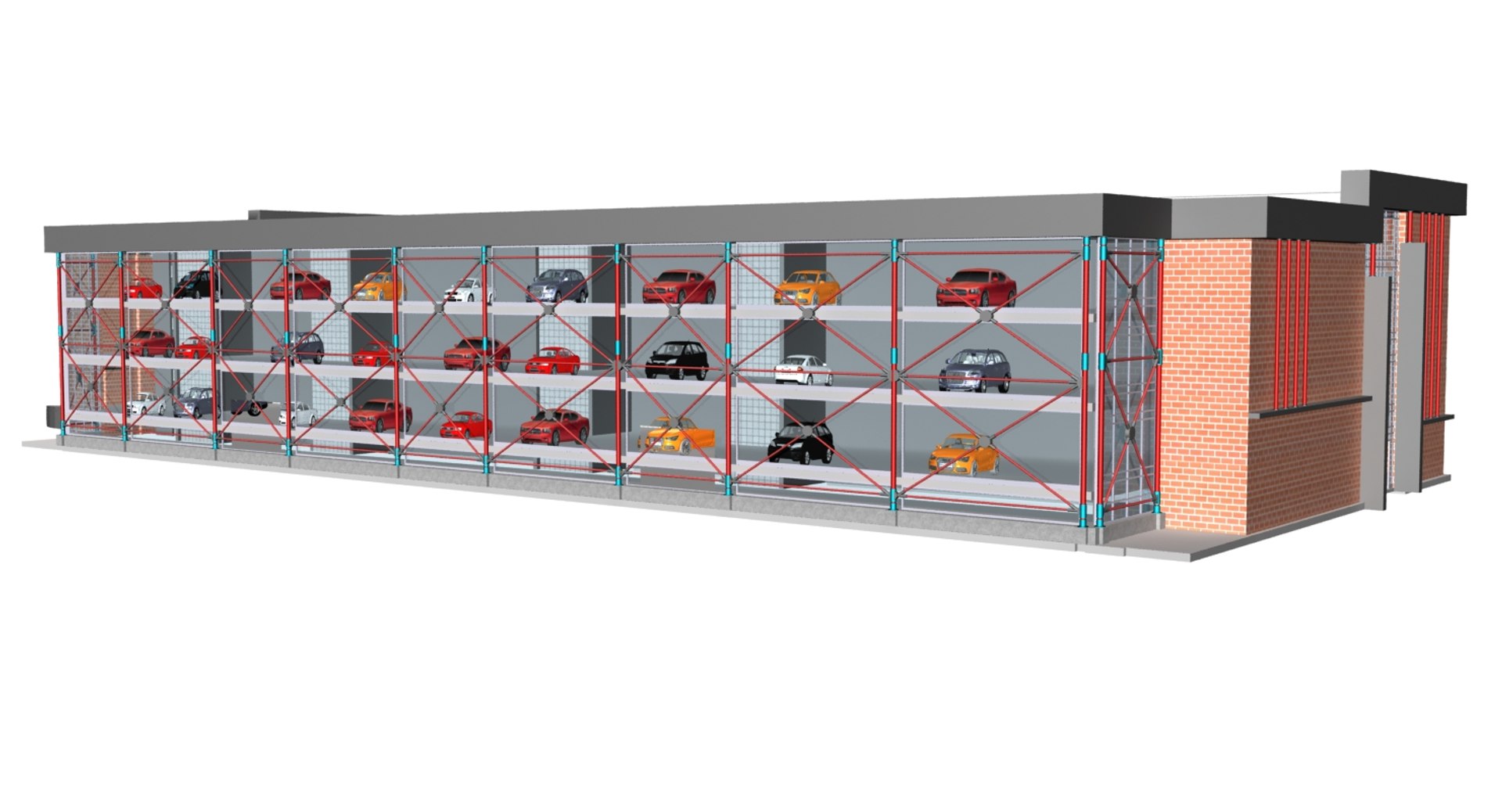 3D Car Parking Building Model - TurboSquid 1279102