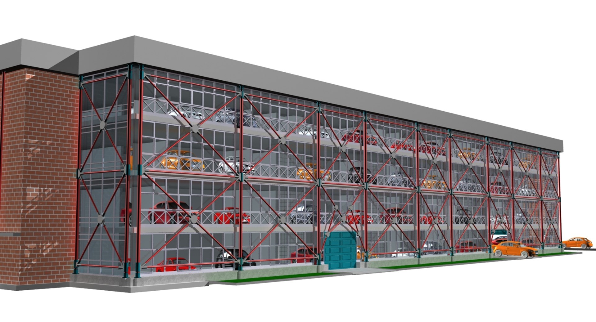 3D Car Parking Building Model - TurboSquid 1279102