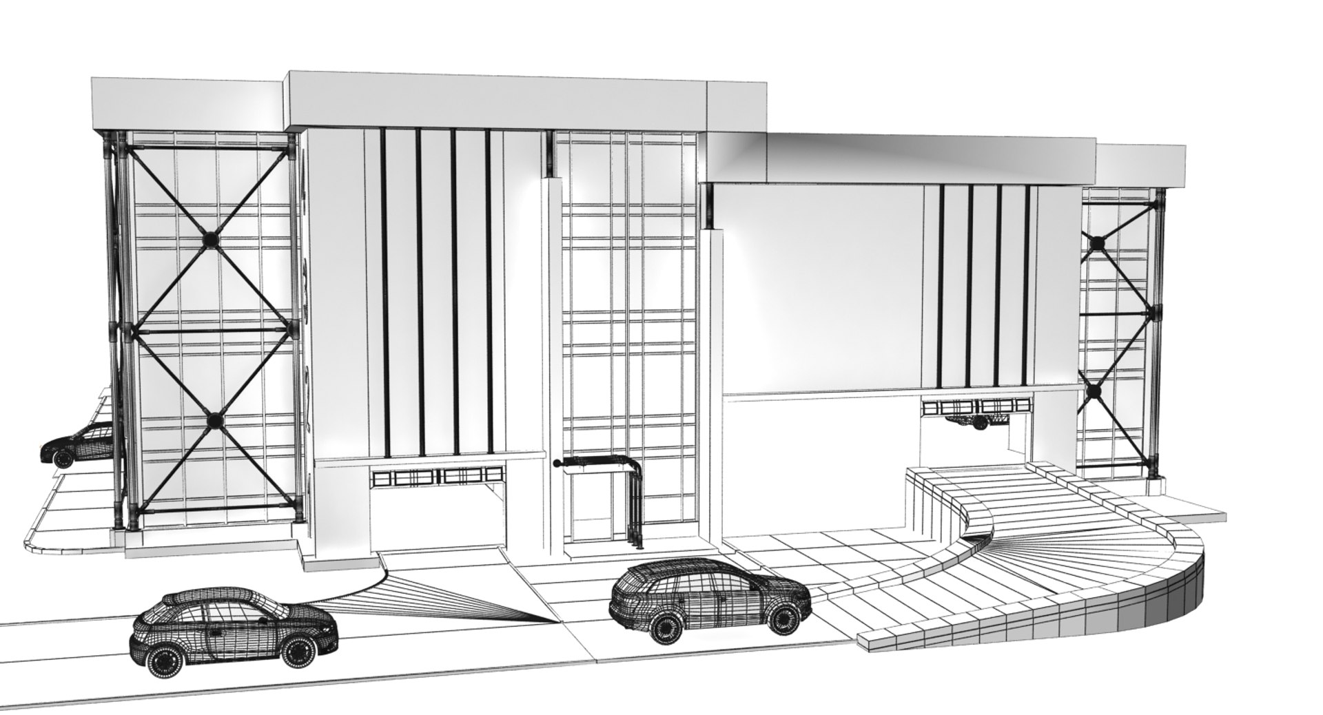 3D Car Parking Building Model - TurboSquid 1279102