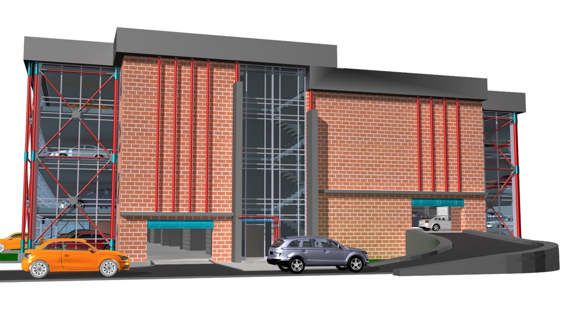 3D Car Parking Building Model - TurboSquid 1279102