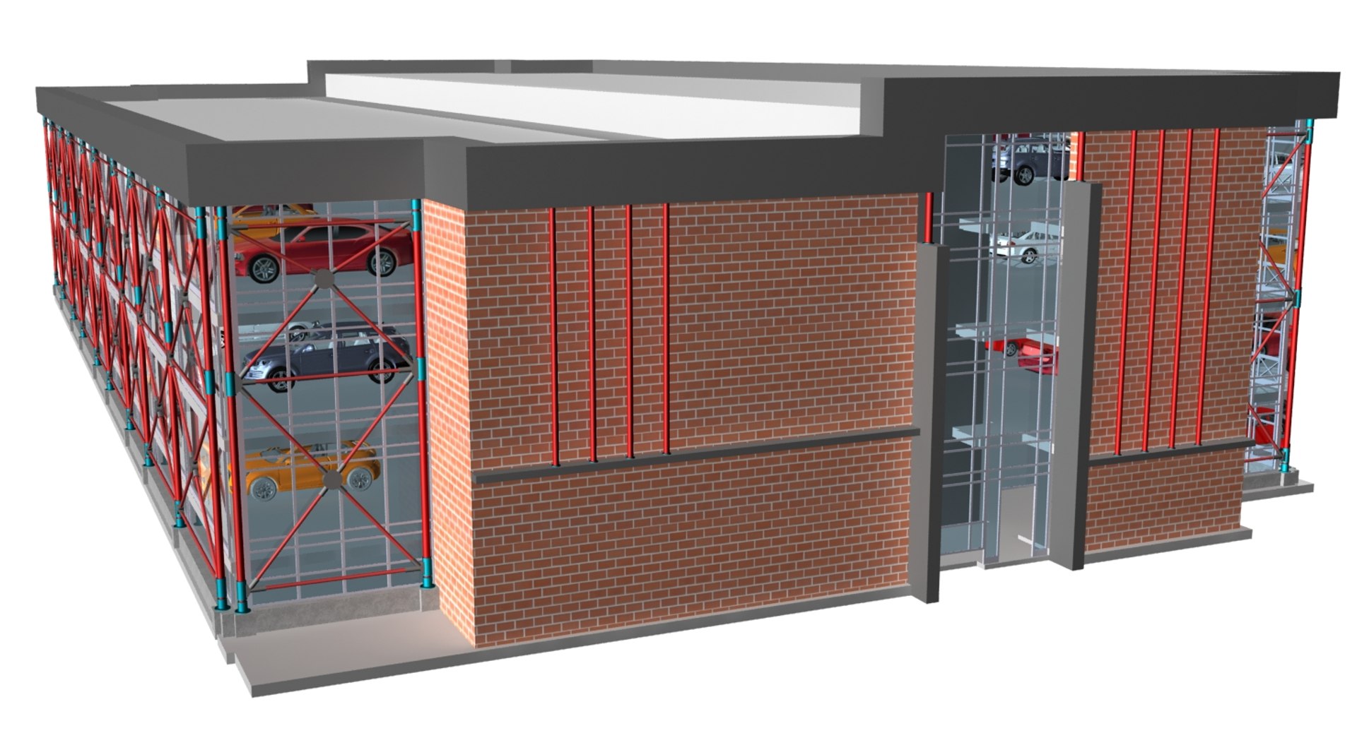 3D Car Parking Building Model - TurboSquid 1279102