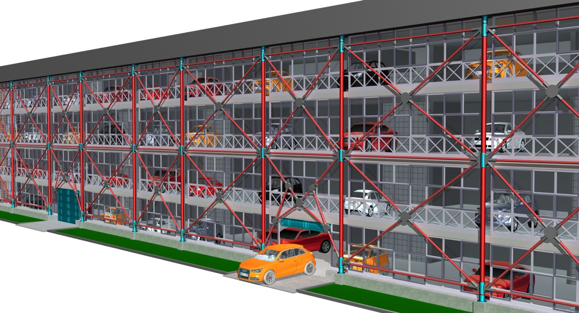 3D Car Parking Building Model - TurboSquid 1279102
