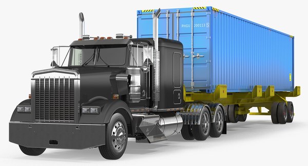 Container cargo trailer truck 3D - TurboSquid 1368488