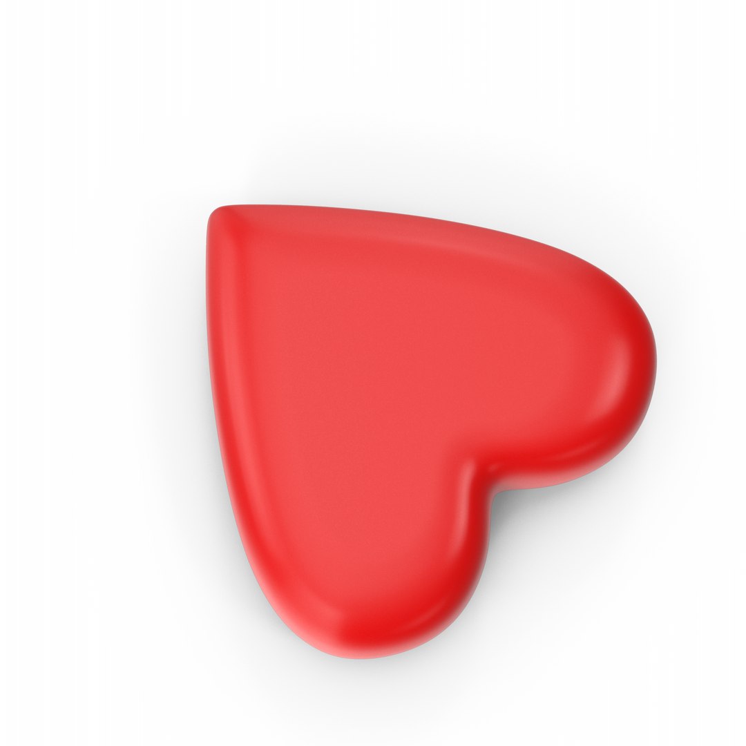 3D Red Heart Icon - TurboSquid 2296878