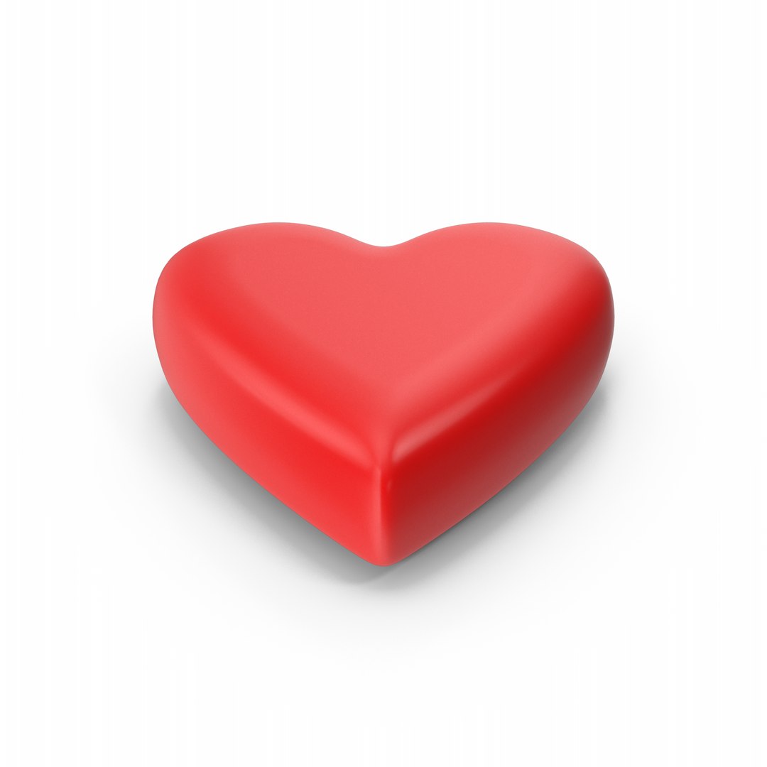 3D Red Heart Icon - TurboSquid 2296878