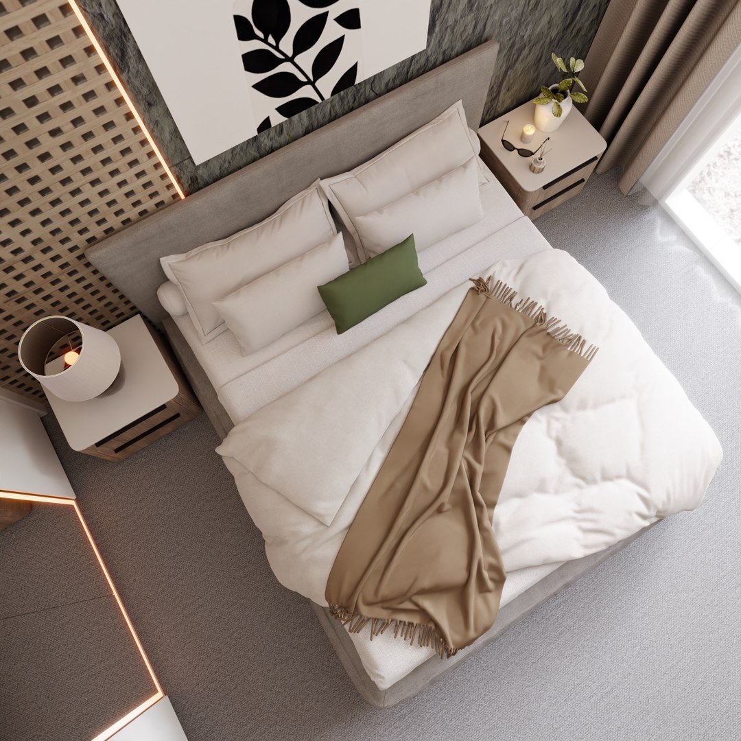 Bedroom 8 Blender Scene 3D Model - TurboSquid 2260051
