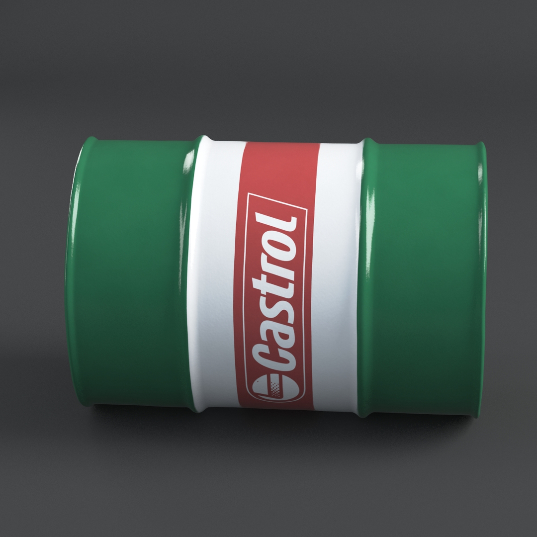 3D Oil Barrel Castrol Model - TurboSquid 1187614