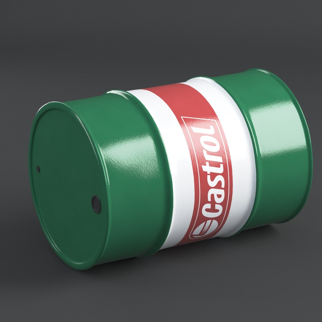 3D Oil Barrel Castrol Model - TurboSquid 1187614