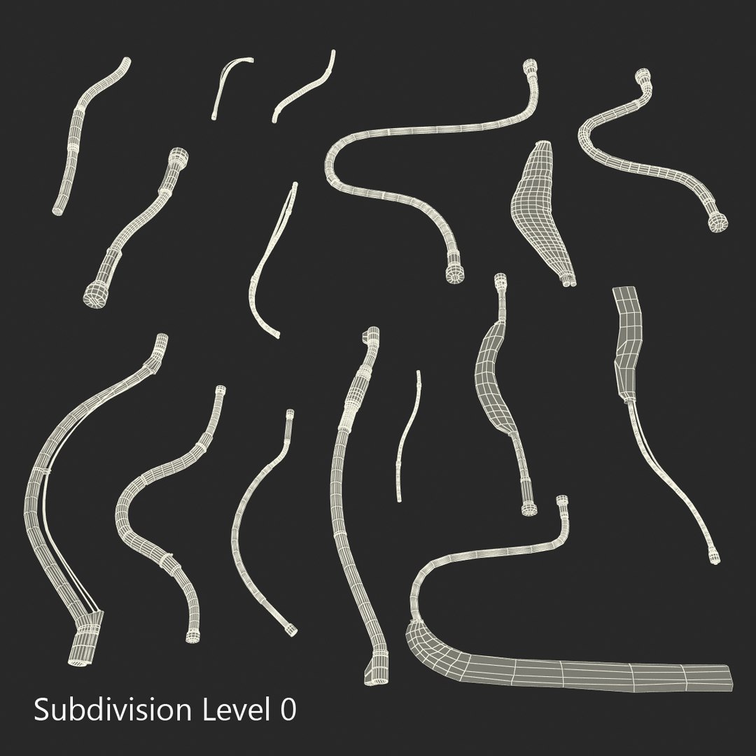 3d max industrial cables set 2