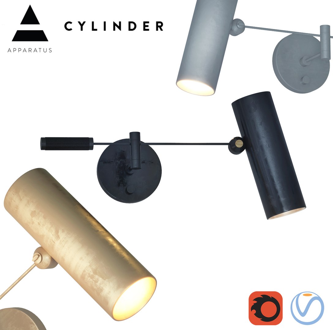 3D Cylinder Swing Arm Sconce - TurboSquid 1241852