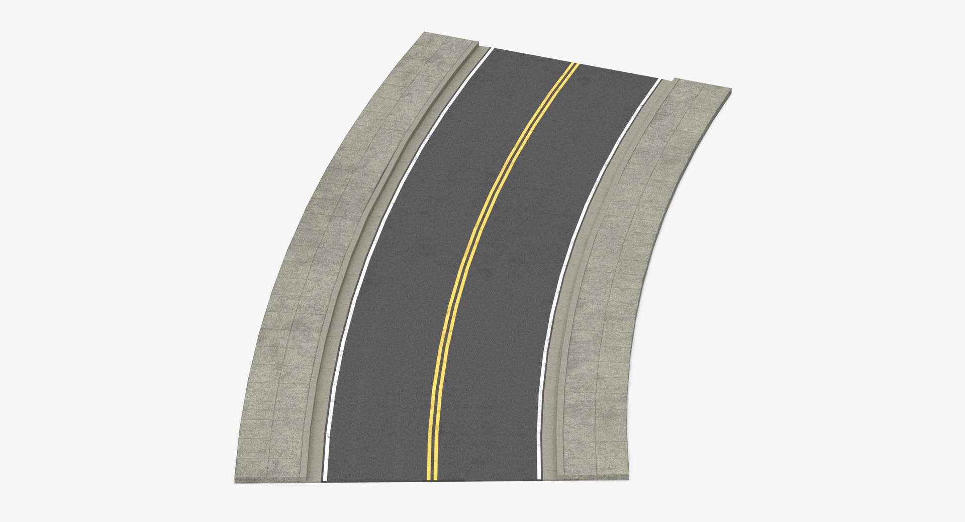 3d 2 Lane Street 22 Model