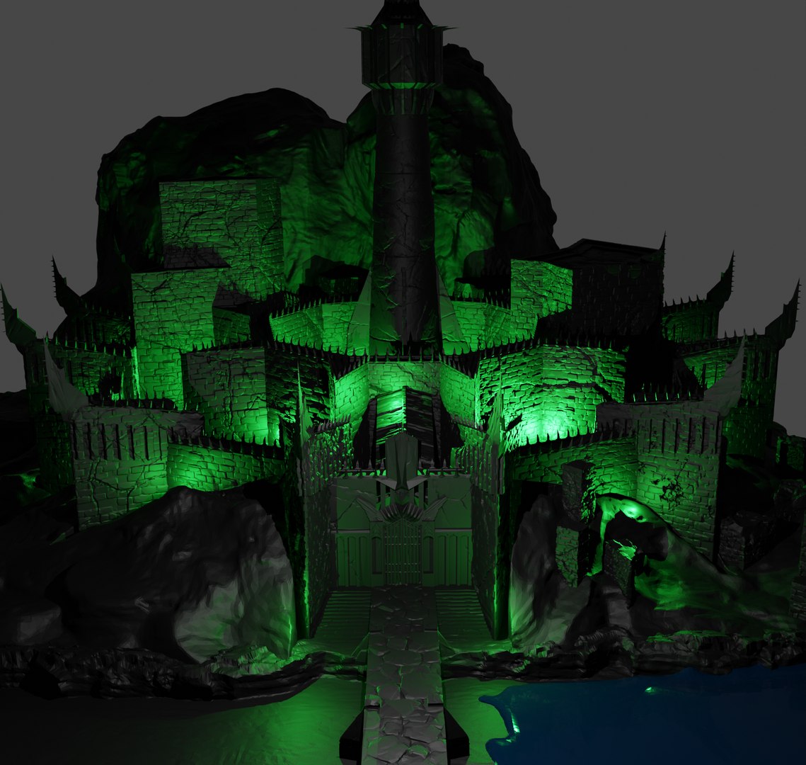 3D Lamp Minas Morgul Fortress Lord Of The Rings Model - TurboSquid 2245672