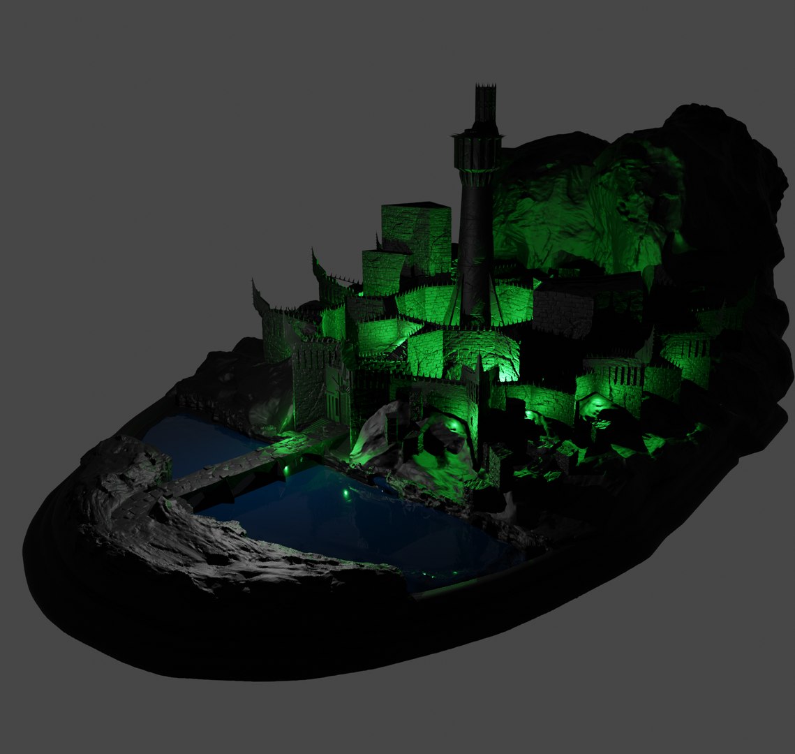 3D Lamp Minas Morgul Fortress Lord Of The Rings Model - TurboSquid 2245672