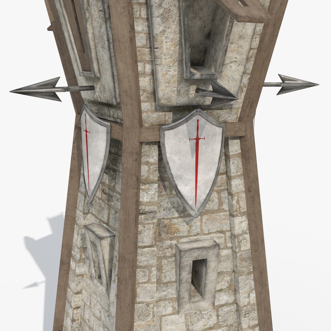 medieval tower 3d max
