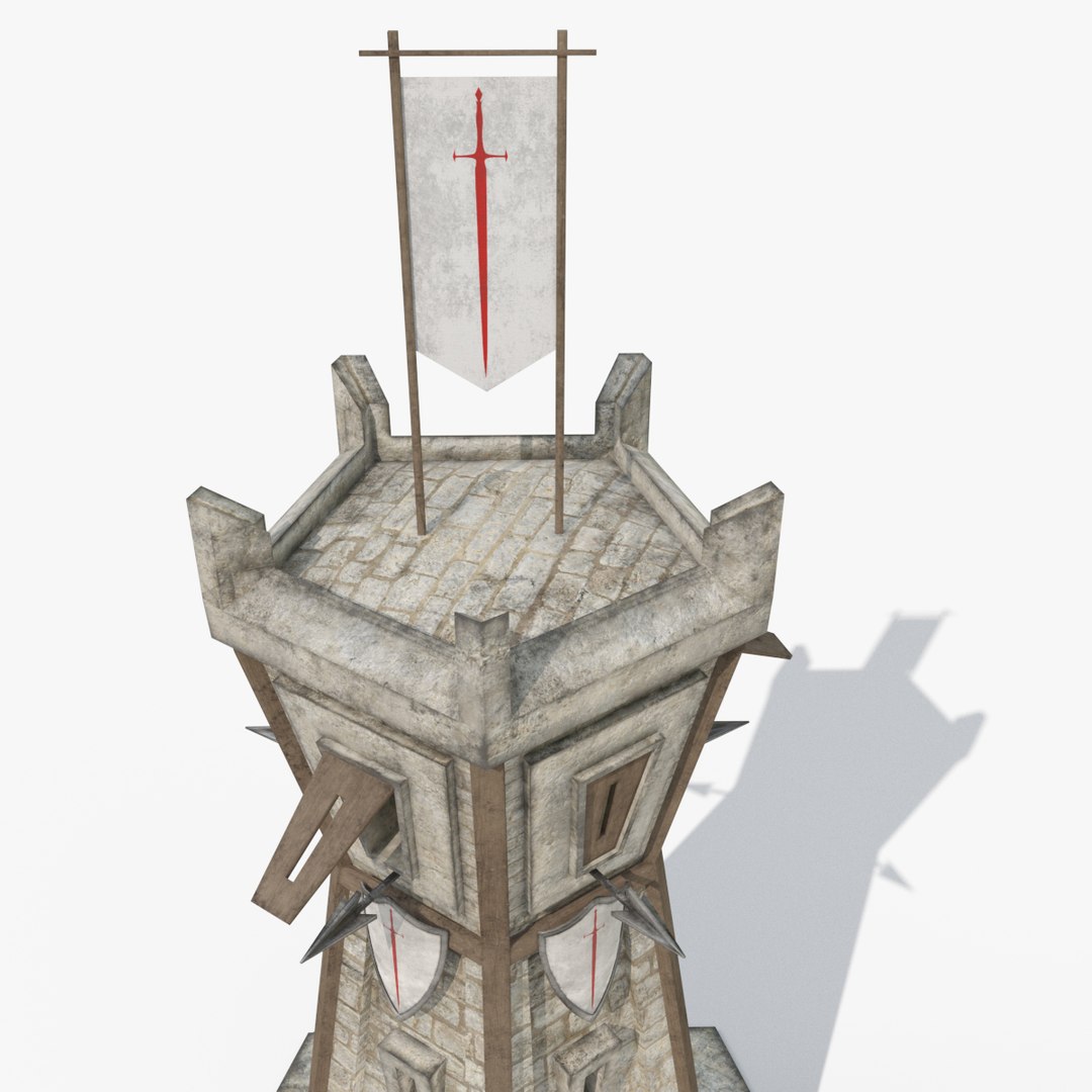 medieval tower 3d max