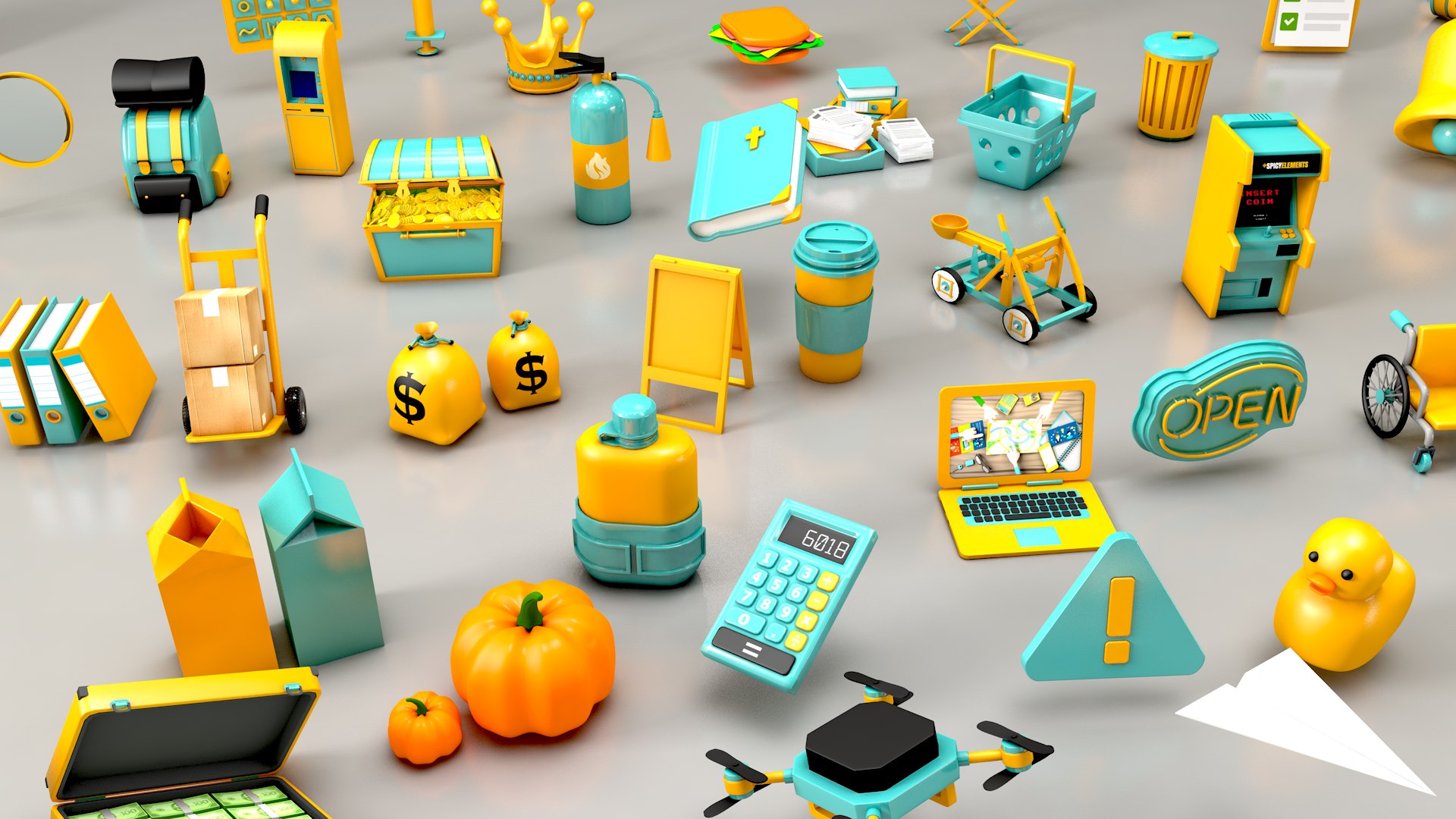Collection Icon Pack Vol 2 3D Model Model - TurboSquid 1986867