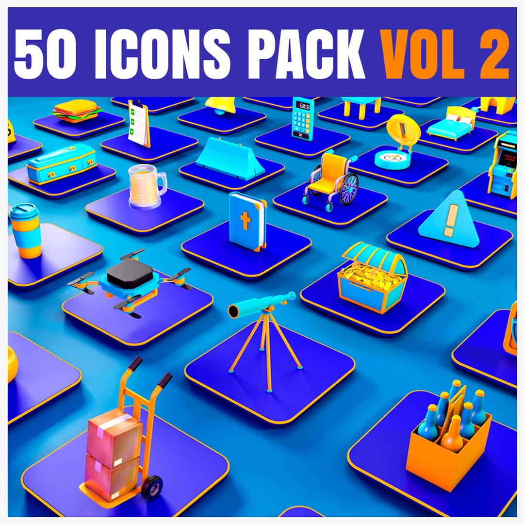 Collection Icon Pack Vol 2 3D Model Model - TurboSquid 1986867