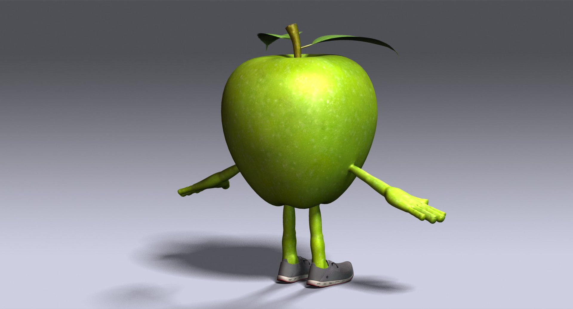 Apple Cartoon Character 1 Model - TurboSquid 1294331