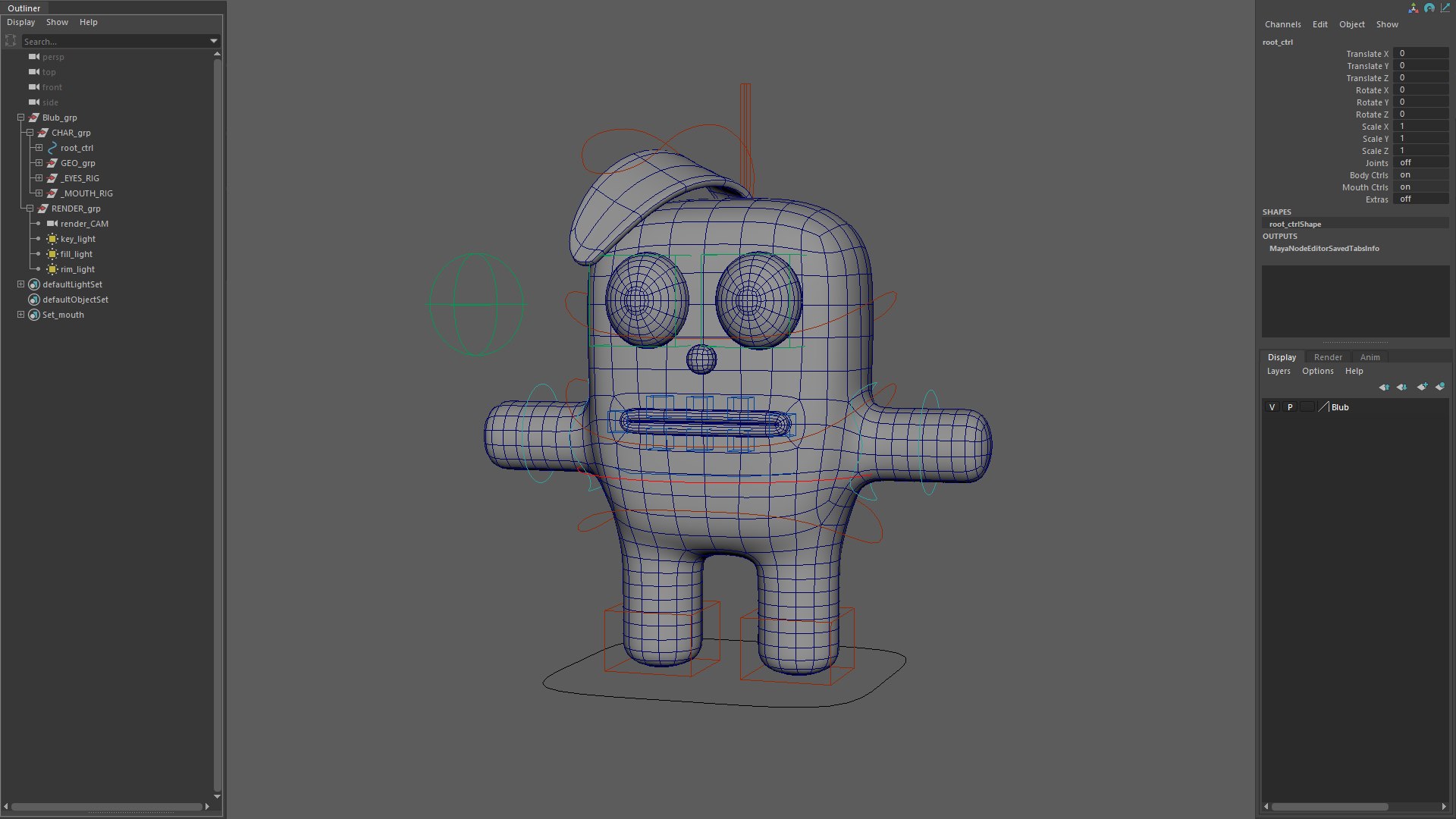 3D Blub Rigged Cartoon Character - TurboSquid 2118872