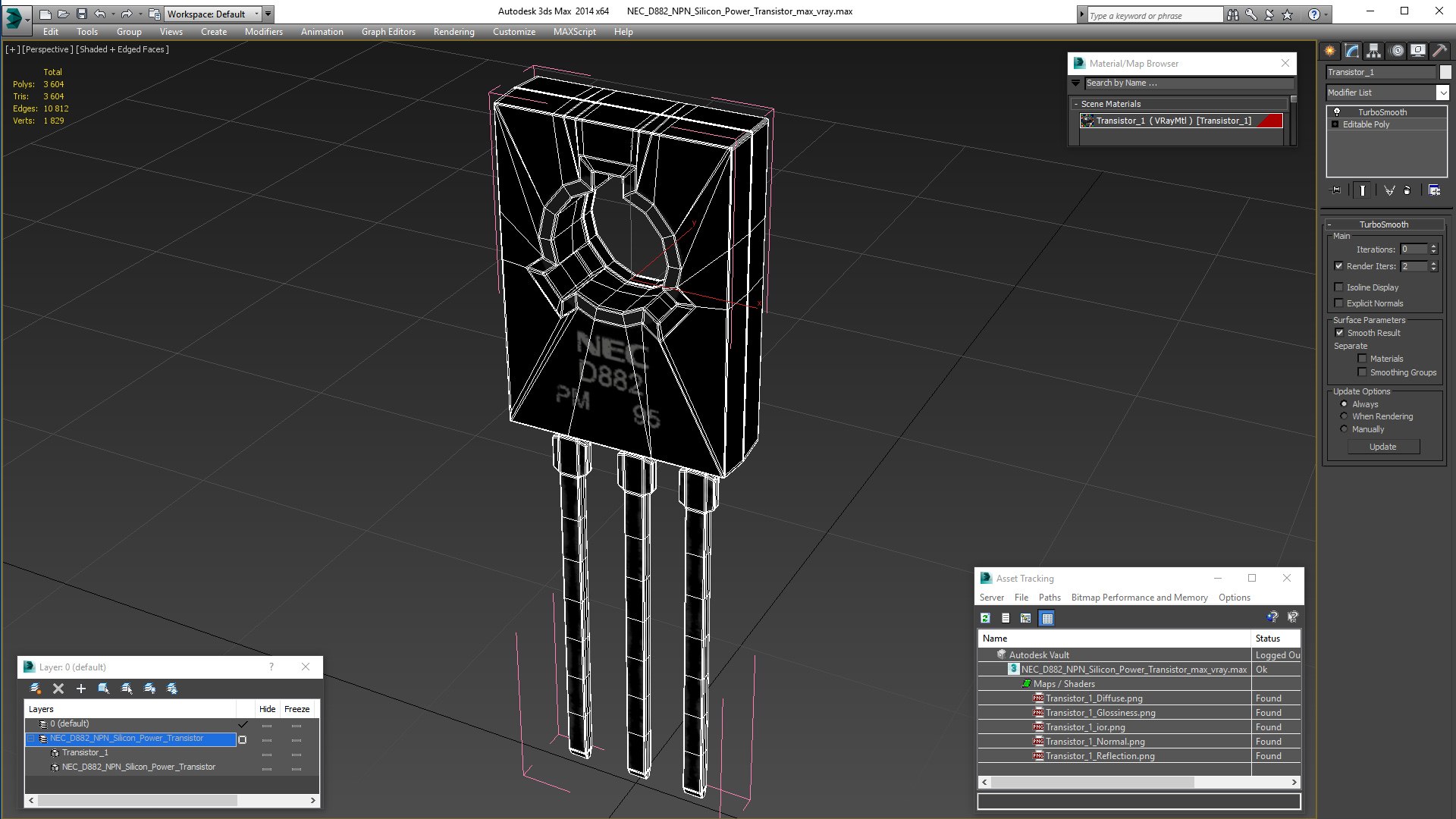 3D Nec D882 Npn Silicon - TurboSquid 1664975
