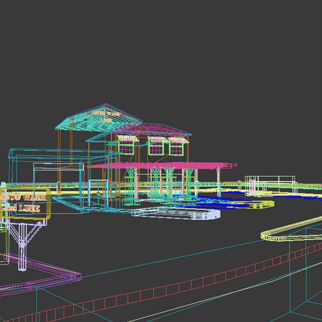 3d Car Wash Lube Model