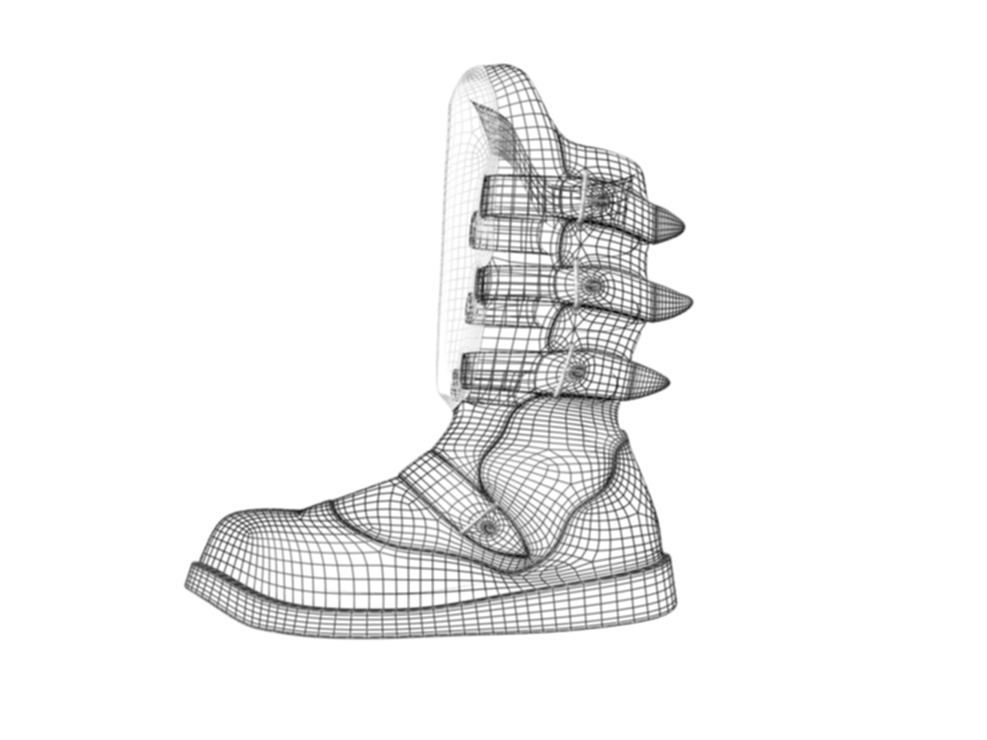 armored boot 3d max