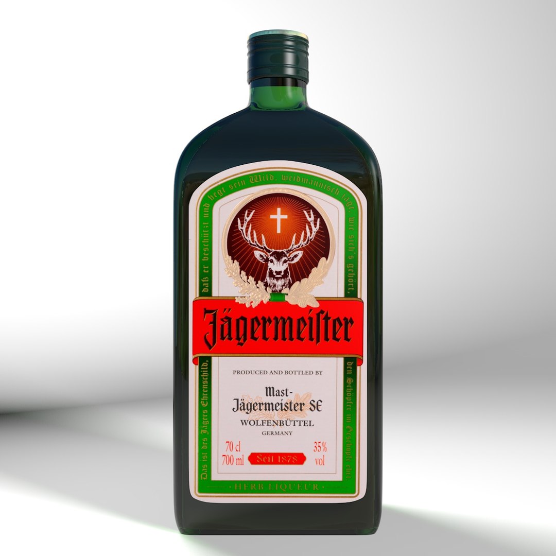 3D Bottle Jager Model - TurboSquid 1411578