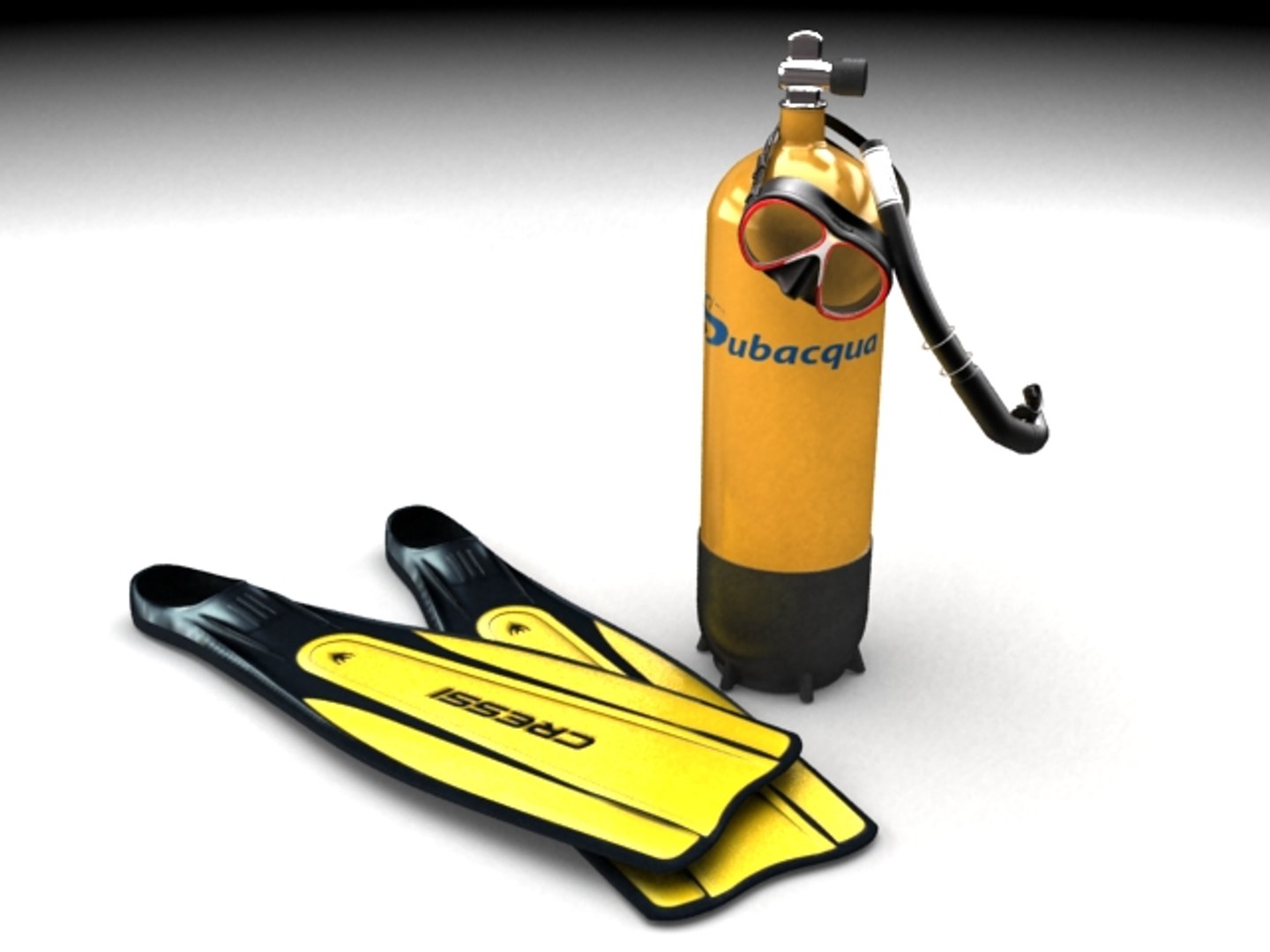 3d Model Diving Bottle