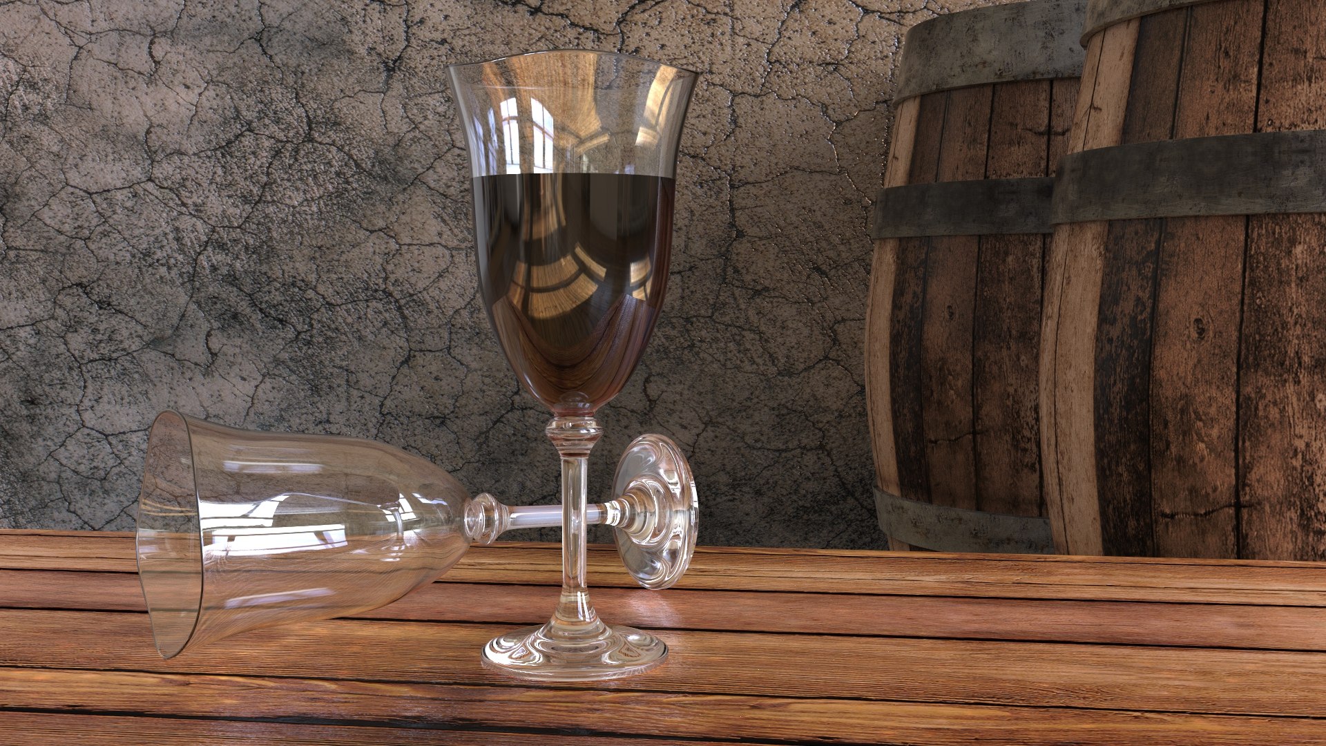 3d Wine Scene