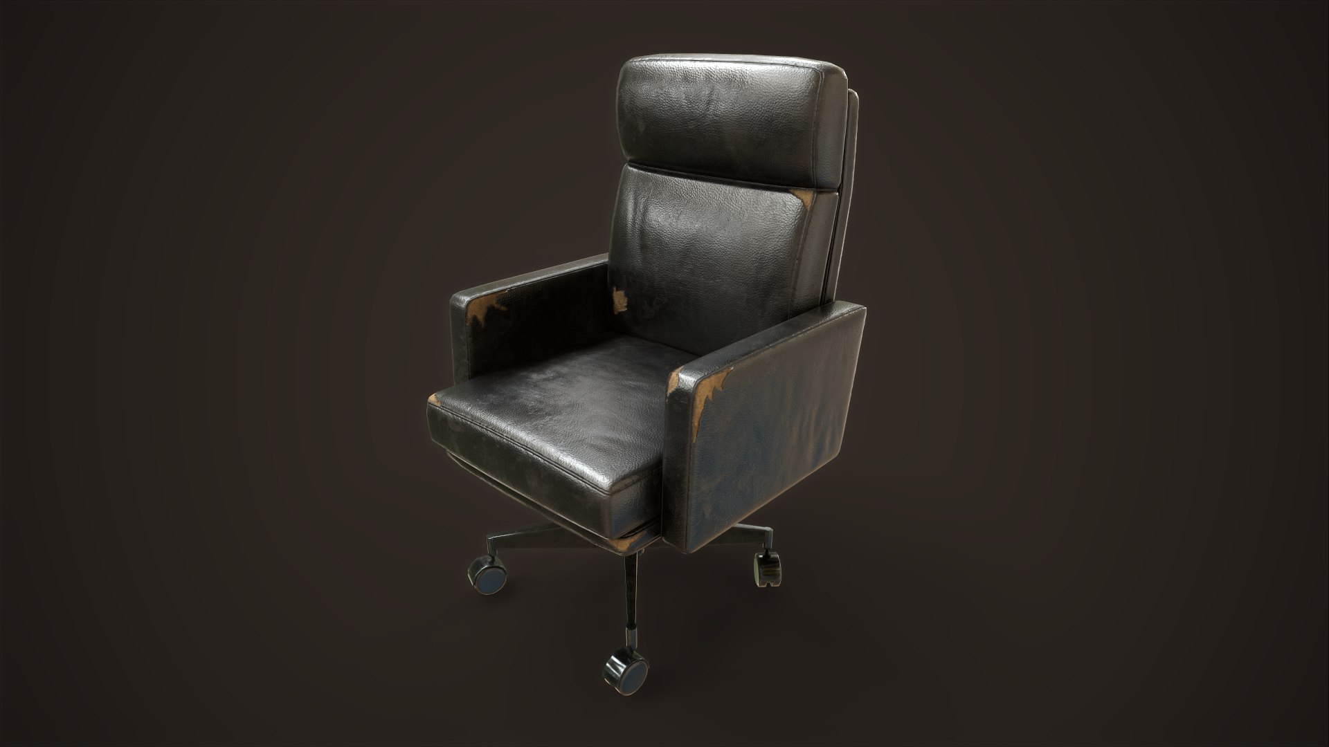 3D Leather Office Armchair Model - TurboSquid 2158856