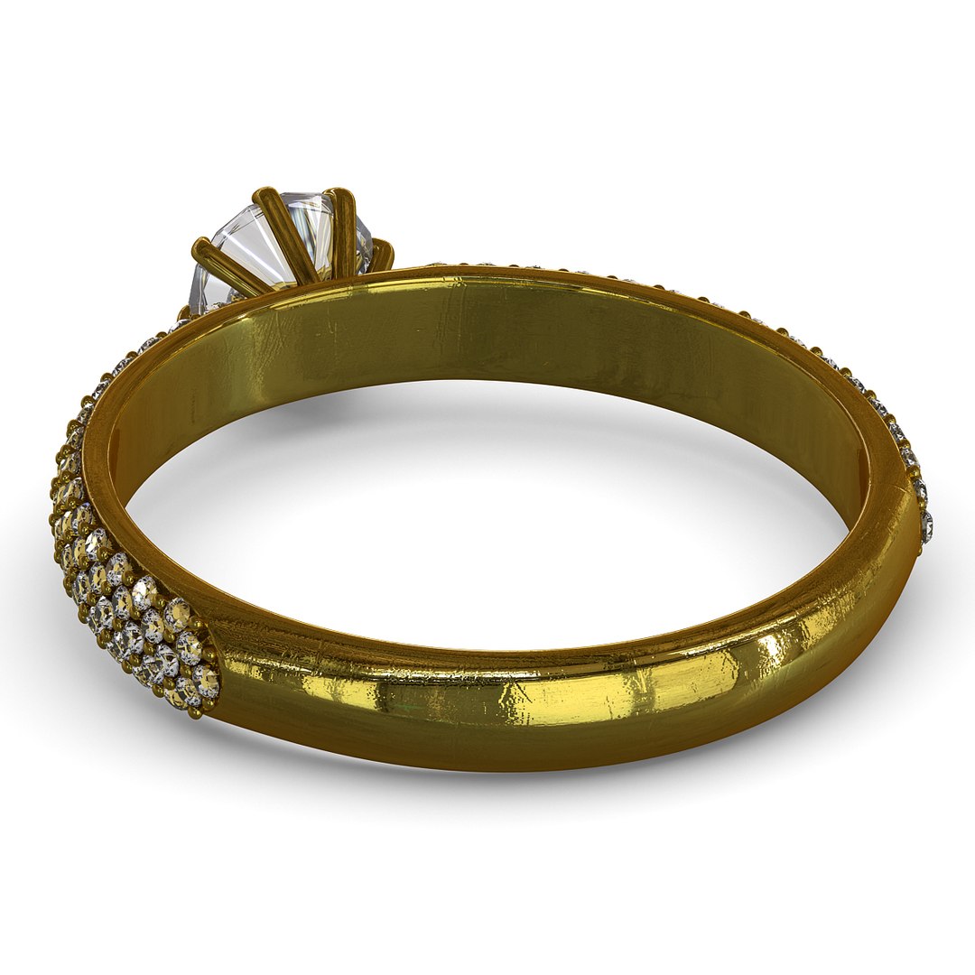 3d gold ring