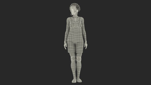 Afro American Woman in Nightwear Standing 3D model - TurboSquid 1997482